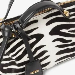 Fendi By The Way Soft Mini Tiger-print Cavallino Leather Bag - [black]